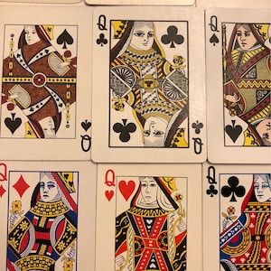 Queen Playing Card Collection. 30 Unique Cards for Art & Crafts - Etsy