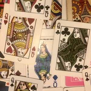 Queen Playing Card Collection. 30 Unique Cards for Art & Crafts - Etsy