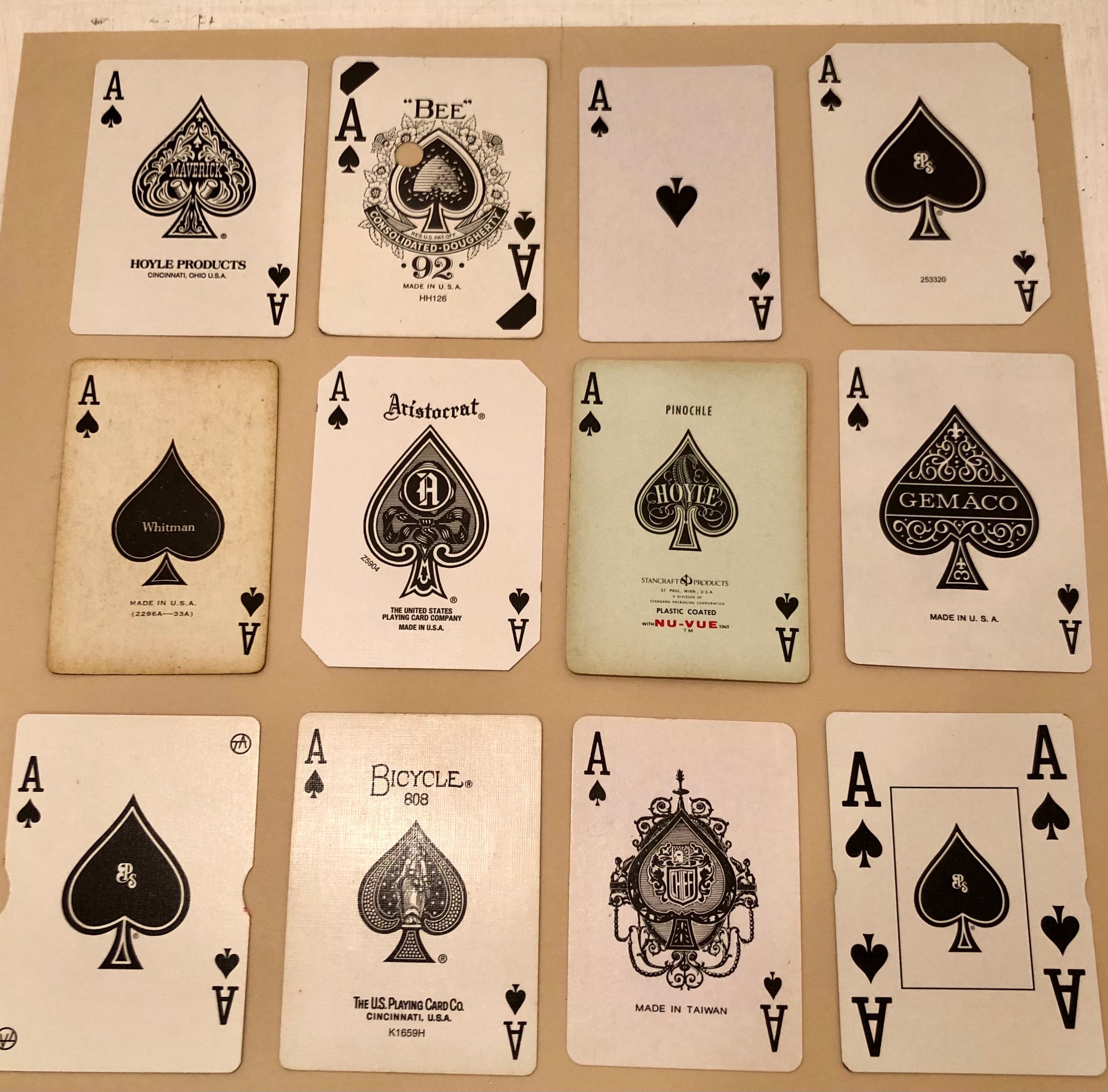 Collection of Ace of Spades From Various Decks of Playing - Etsy
