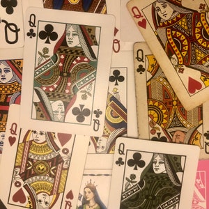 Queen Playing Card Collection. 30 Unique Cards for Art & Crafts - Etsy