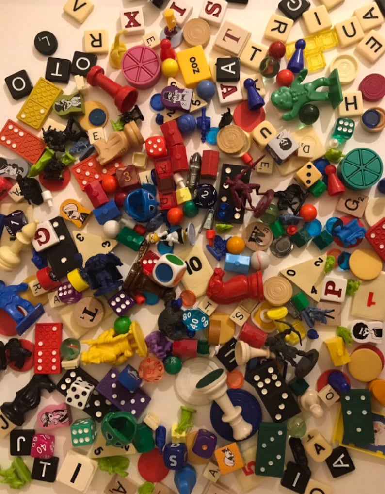 100 Vintage and New Board Game Pieces and Parts From Classic - Etsy