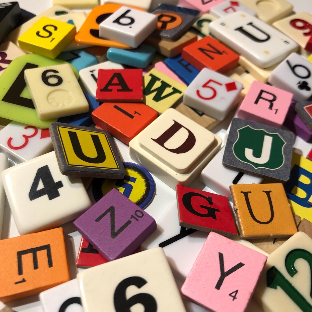 New and Vintage Board Game Pieces. Letters and Numbers. - Etsy