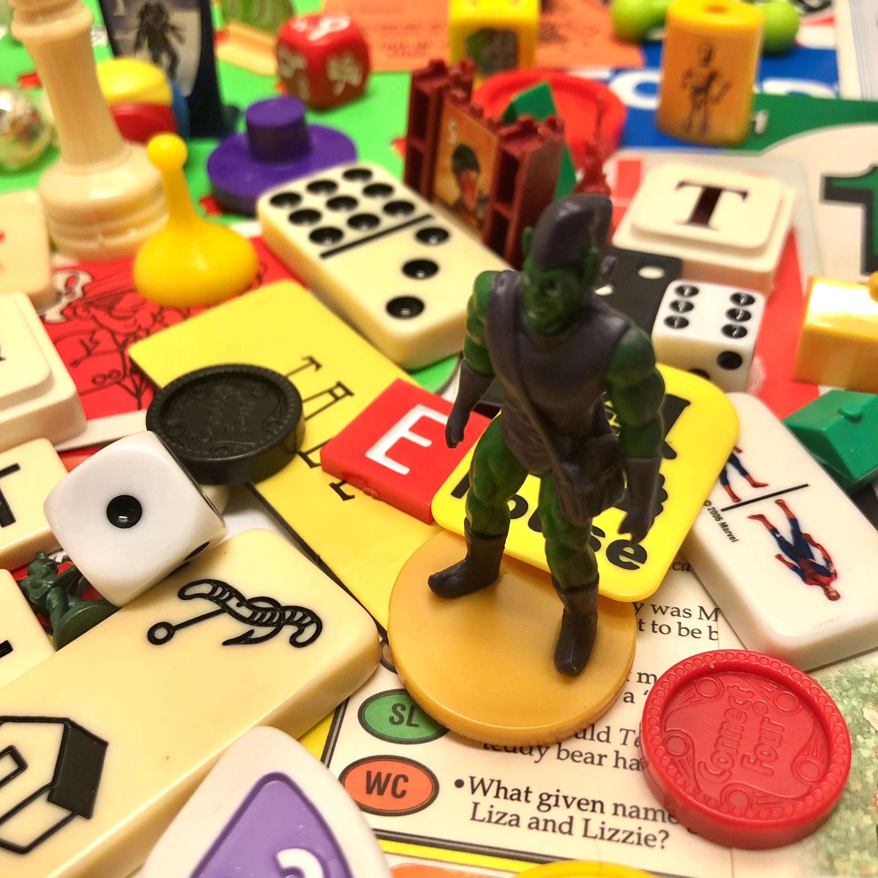 Board Game Pieces. Vintage Game Pieces-modern. 100+ Pc Lot. Dice, Chess ...