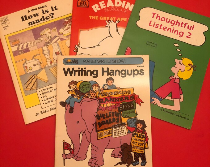 1980’s School Work Books. Lessons. Vintage School Worksheets. - Etsy