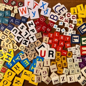 Mixed Variety of Colorful LETTER TILES From Board Games/learning ...