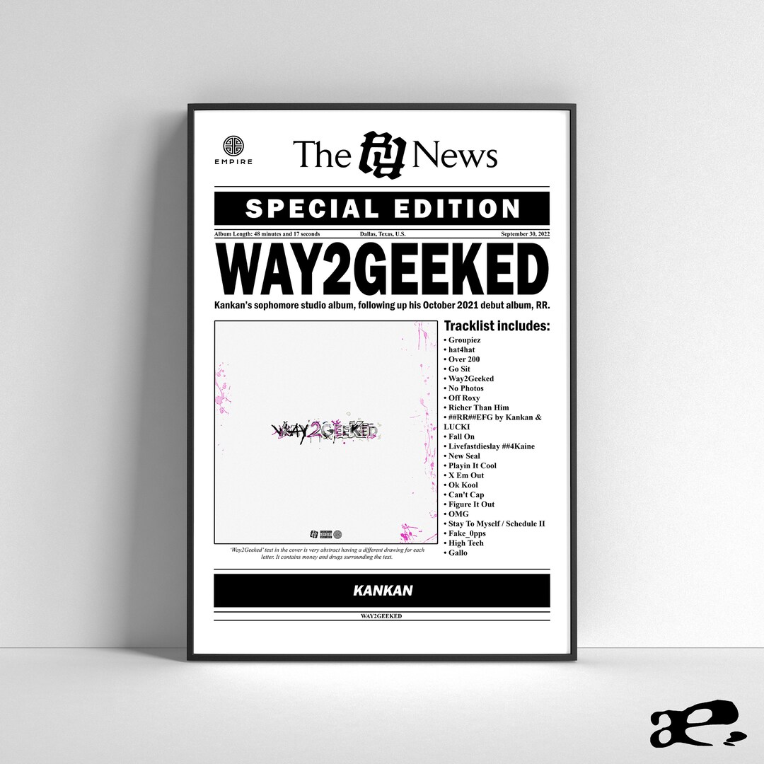 Kankan WAY2GEEKED Aesthetic Album Art Poster Home Decor - Etsy