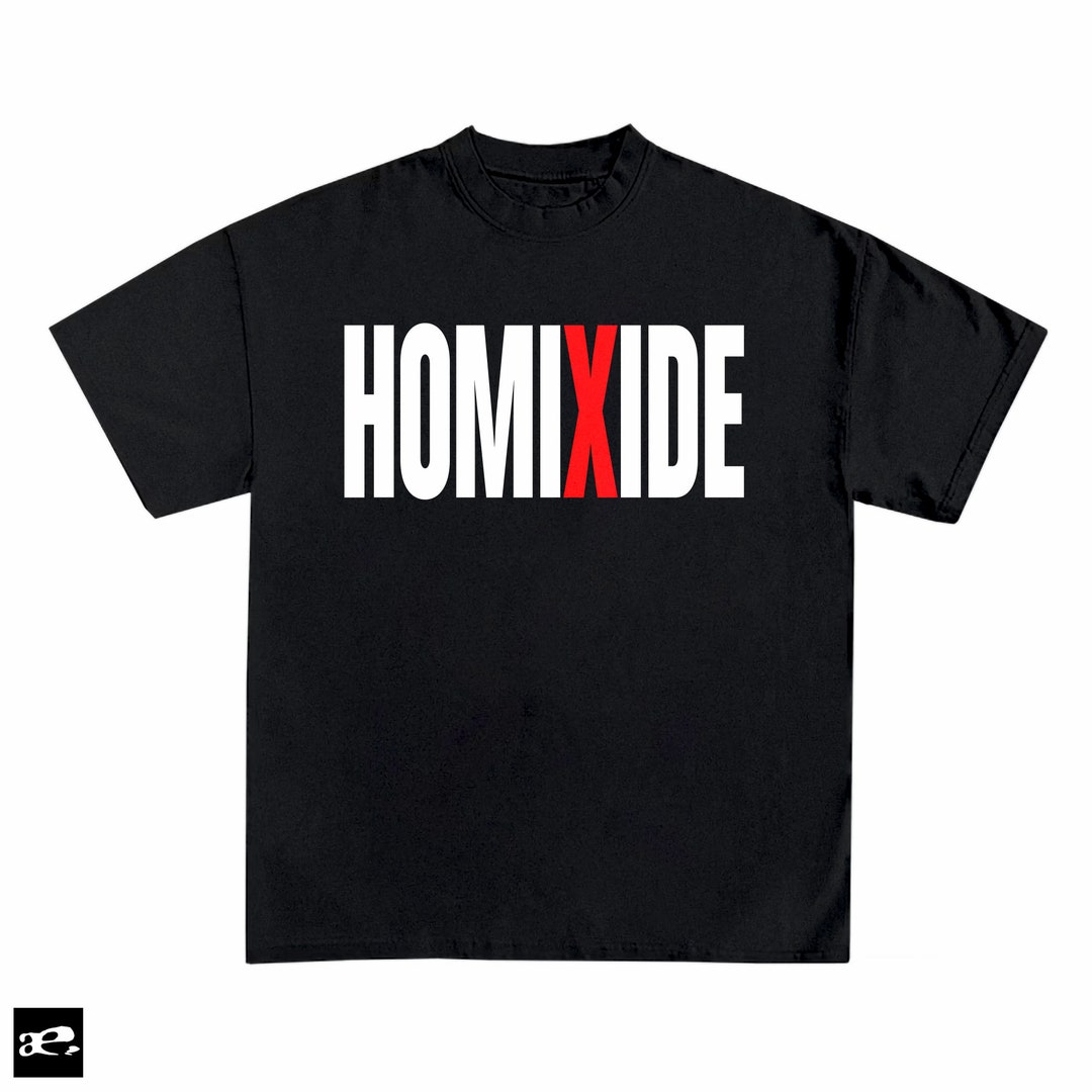 Homixide Gang Heavy Cotton Tshirt Homixide Tee HXG Logo - Etsy