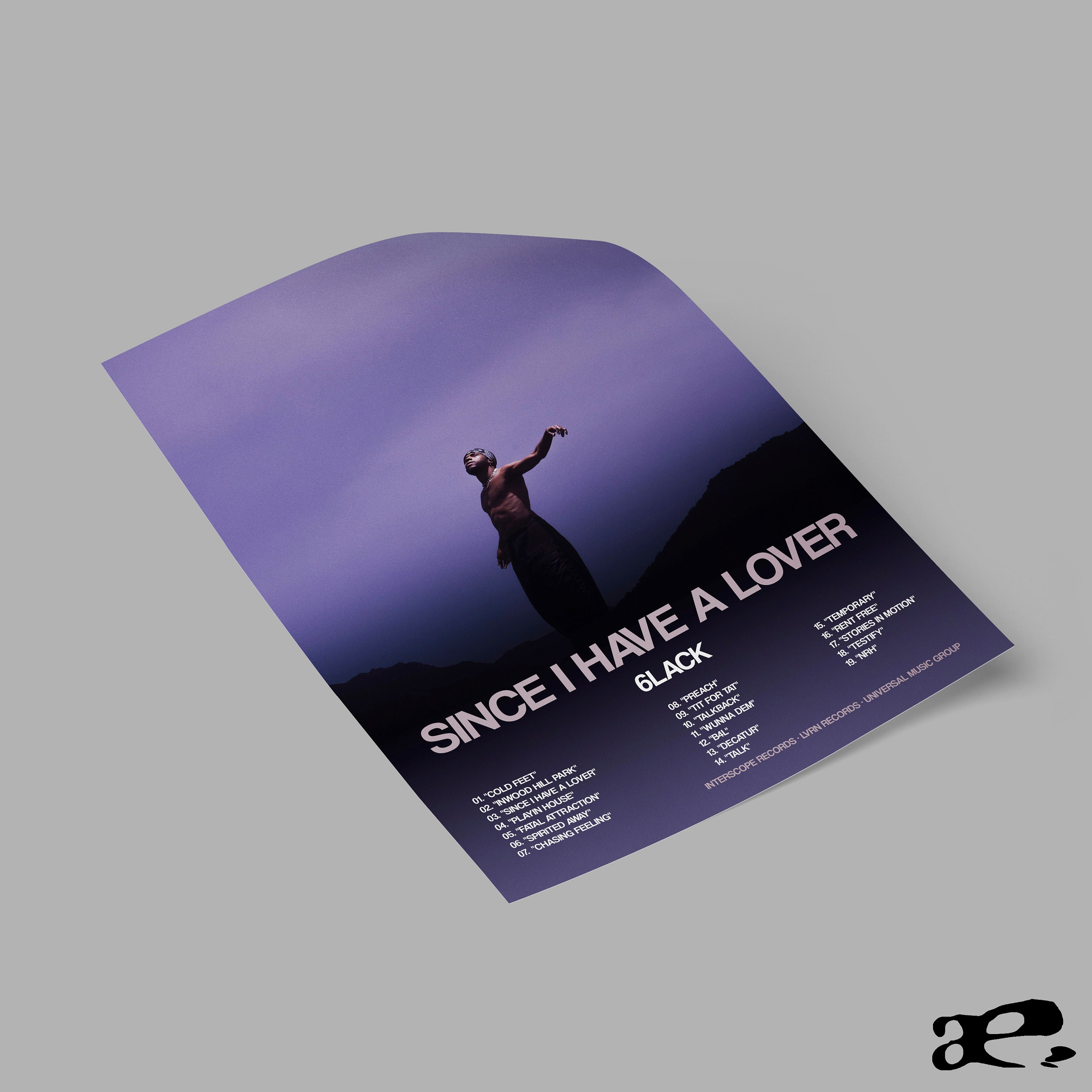 6LACK Since I Have a Lover Poster 6LACK Album Tracklist - Etsy