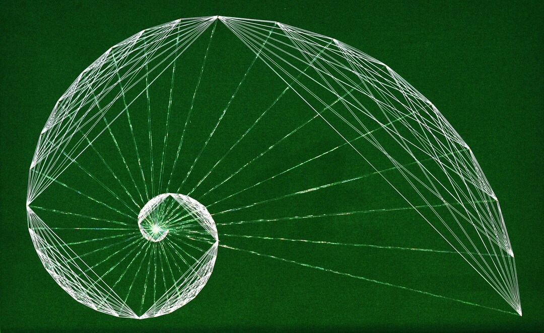 FIBONACCI String Art With Wooden Frame & Sacred Geometry With Torsion Fields - Etsy