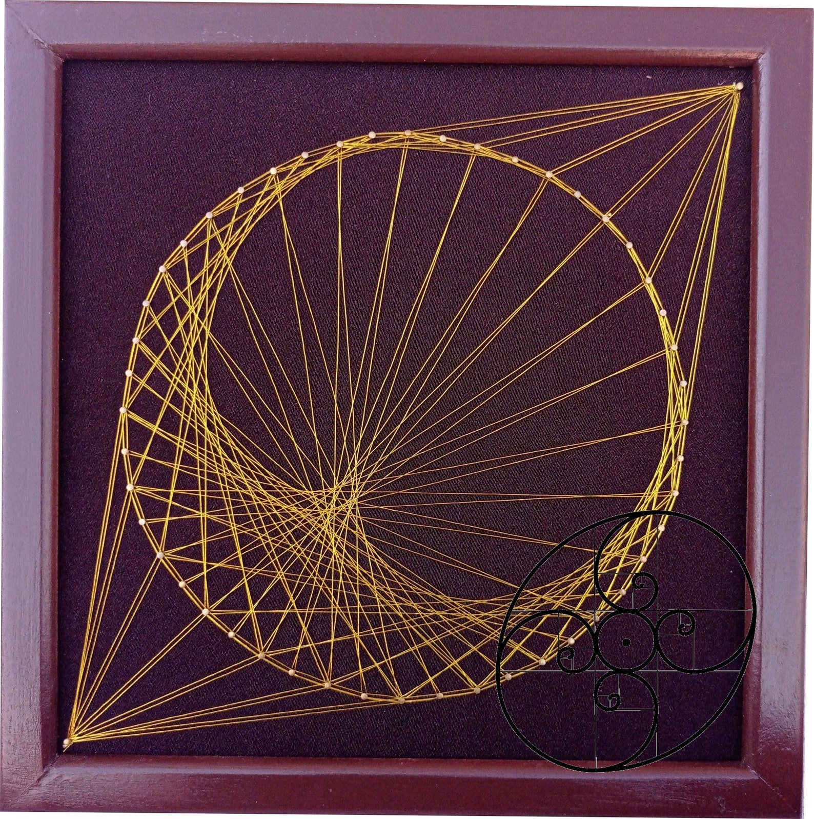 CARDIOID String Art With Wooden Frame Handmade - Etsy