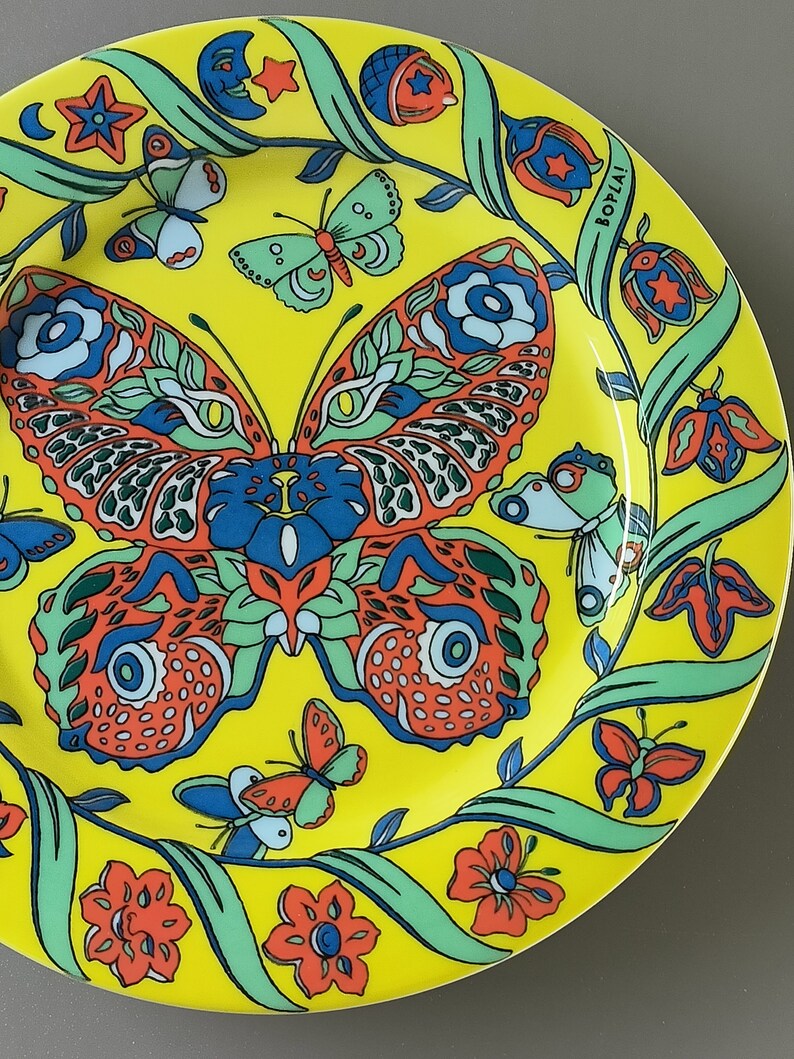 BOPLA Langenthal Suisse Dessert Plate / Breakfast Plate FARFALLE Series ...