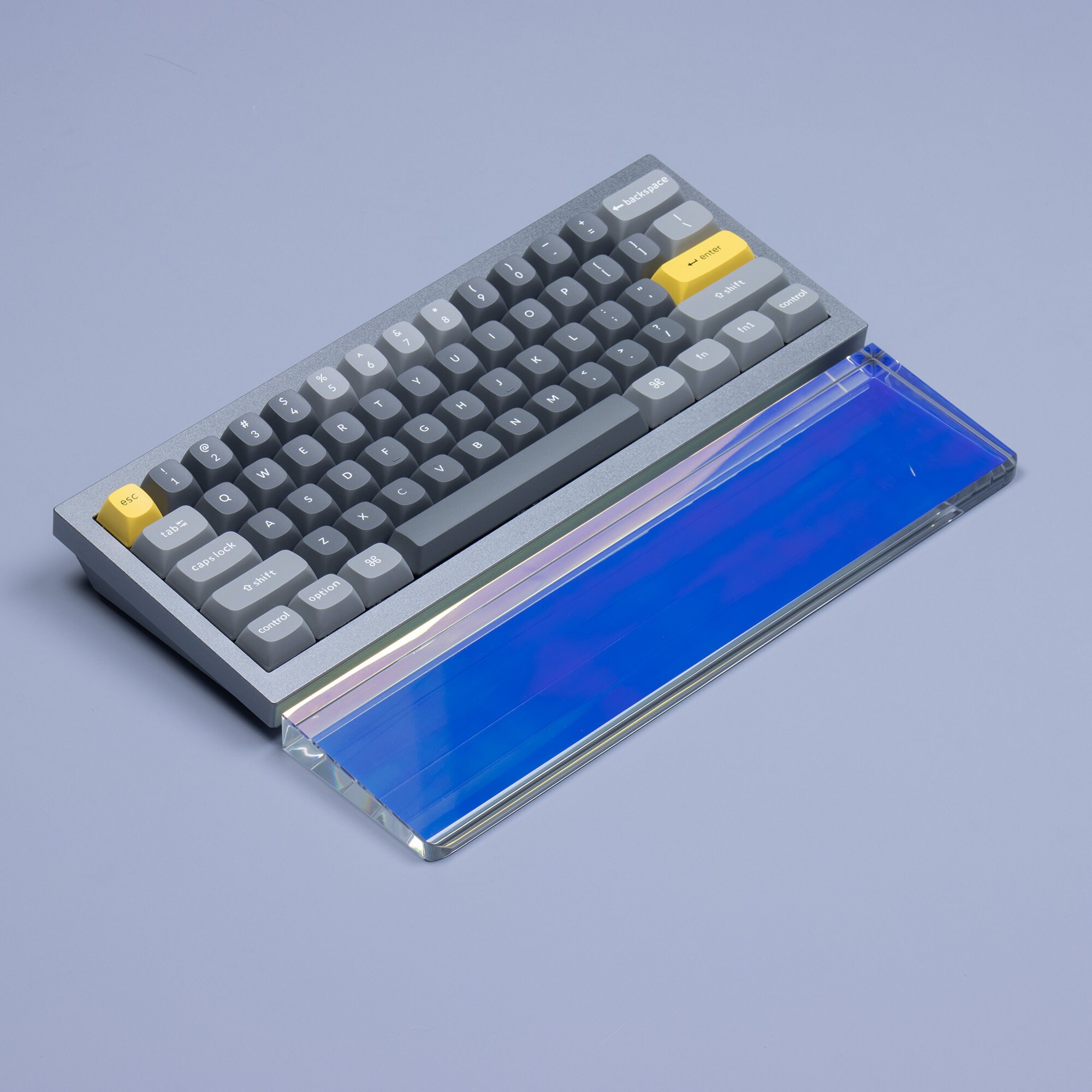 Blue Iridescent Wrist Rest Crystal Optical Glass for Mechanical ...