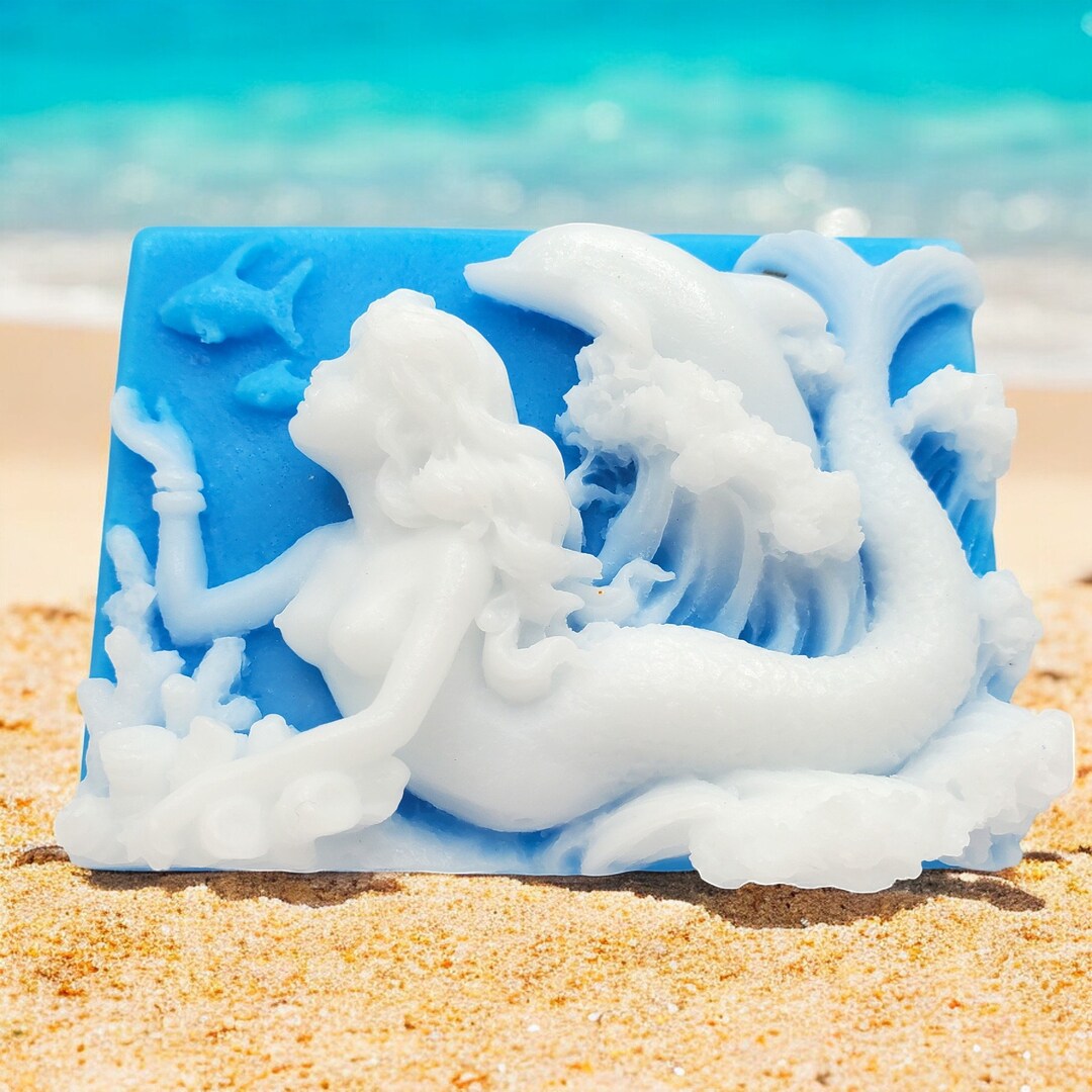 Mermaid and Dolphin Soap With 3D Details, Gift for Her, Sweet 16 ...