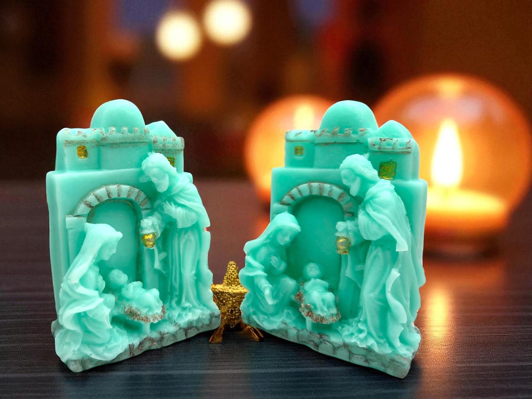 Set of 2 - Nativity Scene Glycerin Soap Set, Christian, Catholic ...