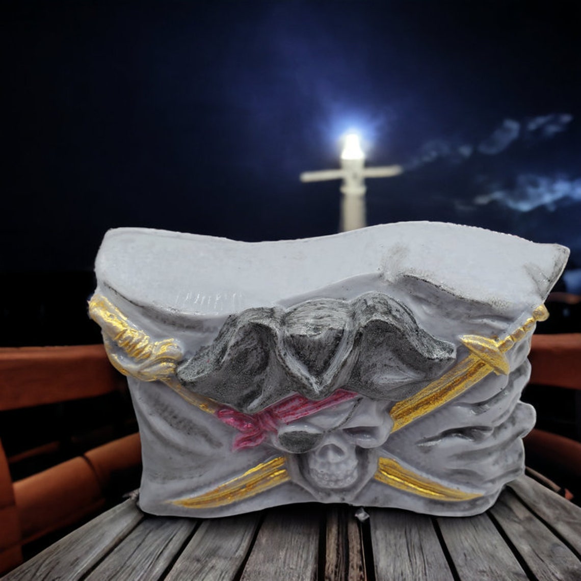 Pirate Skull Soap With 3D Details, Halloween Gift, Bathroom Décor ...