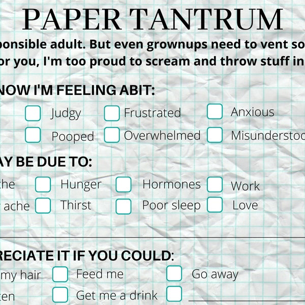 Tantrum - Etsy