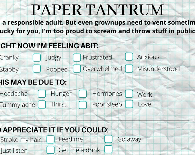 Tantrum - Etsy