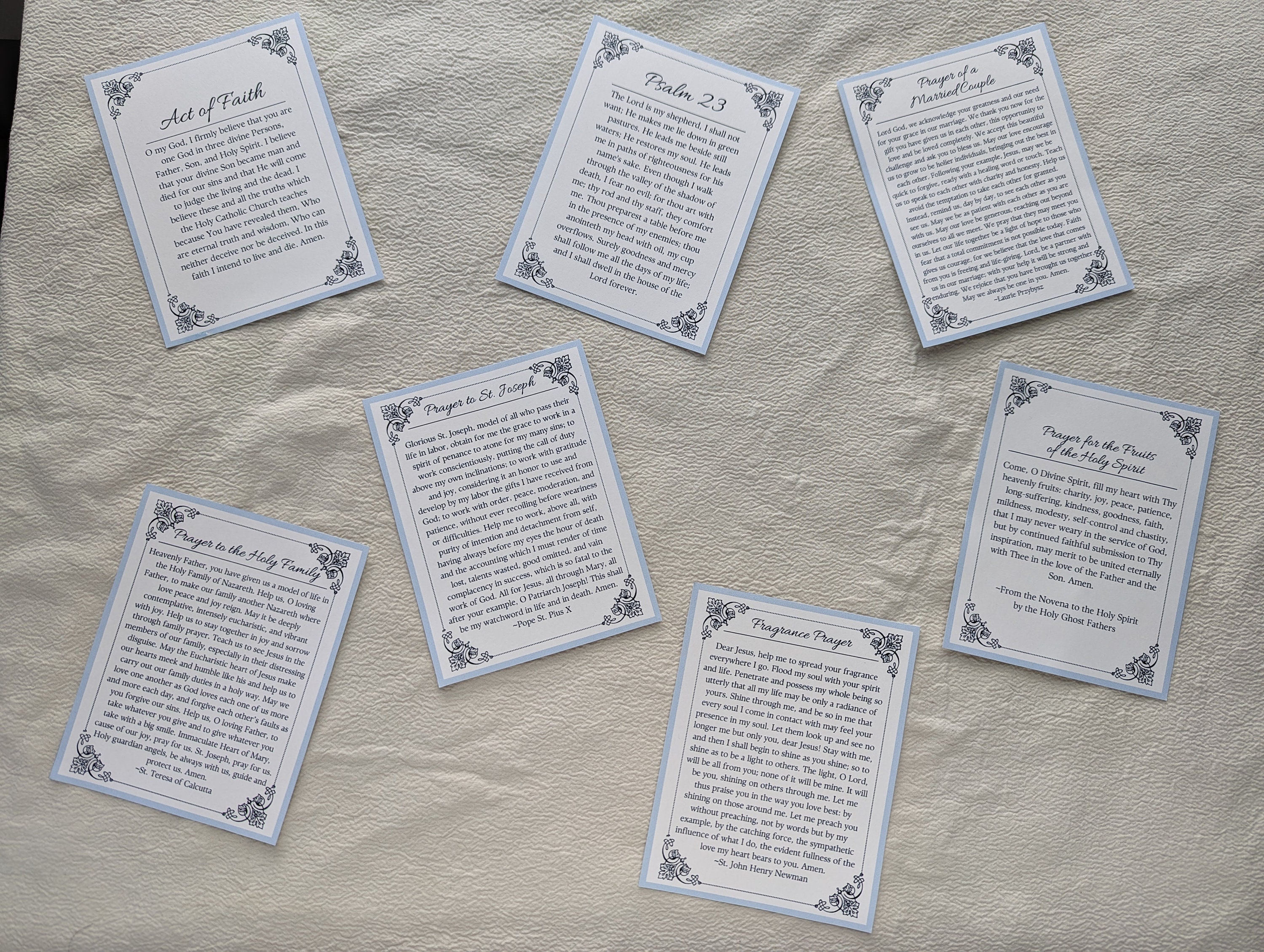 Printable Catholic Prayer Cards - Etsy