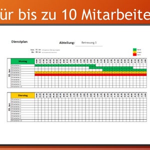 Duty Roster Excel Template Shift Planner in Practical A4 Format ...