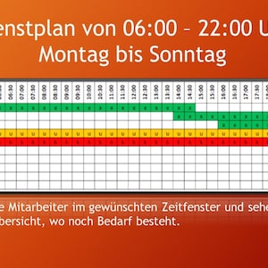 Duty Roster Excel Template Shift Planner in Practical A4 Format ...