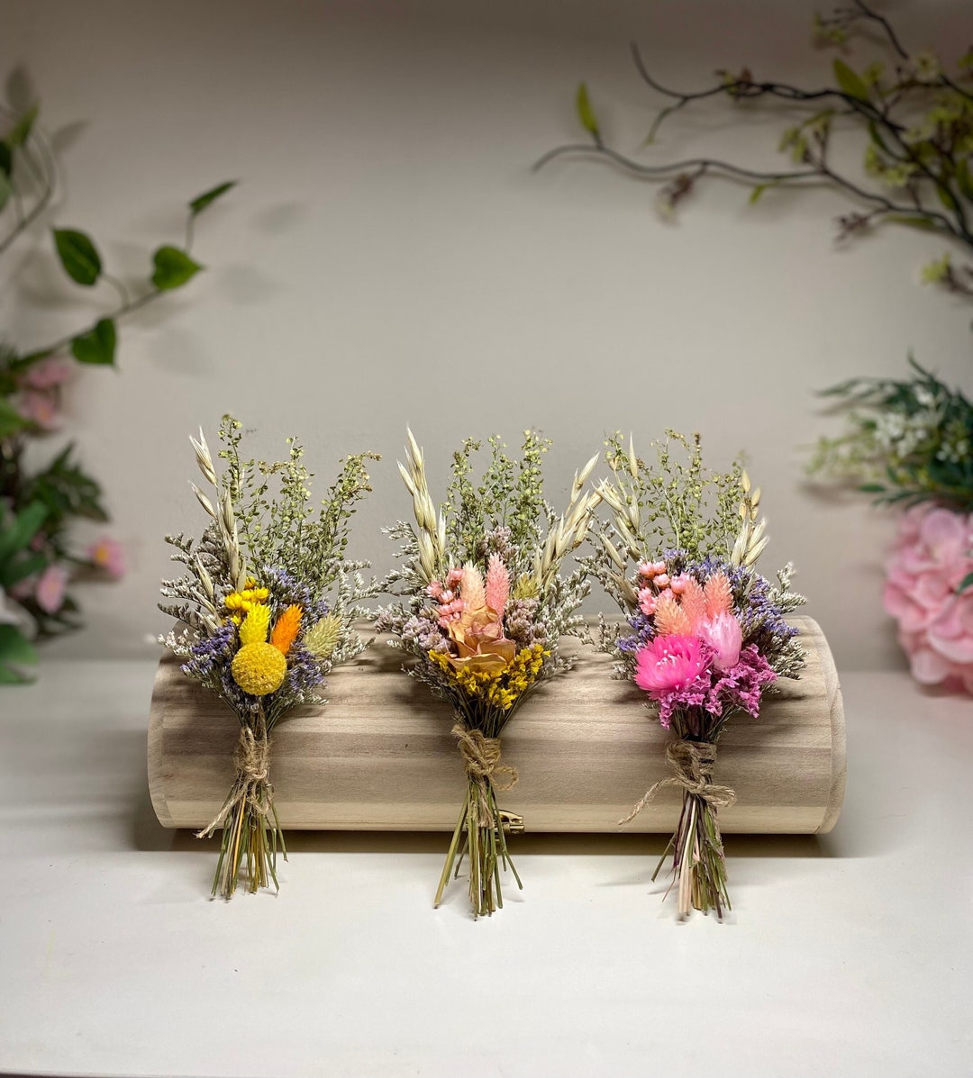 Dried Flower Bouquet /small Dried Flower Bouquet/wild Flower/mini Dried ...