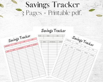 Customizable Savings Tracker Template Canva Editable Design Track ...