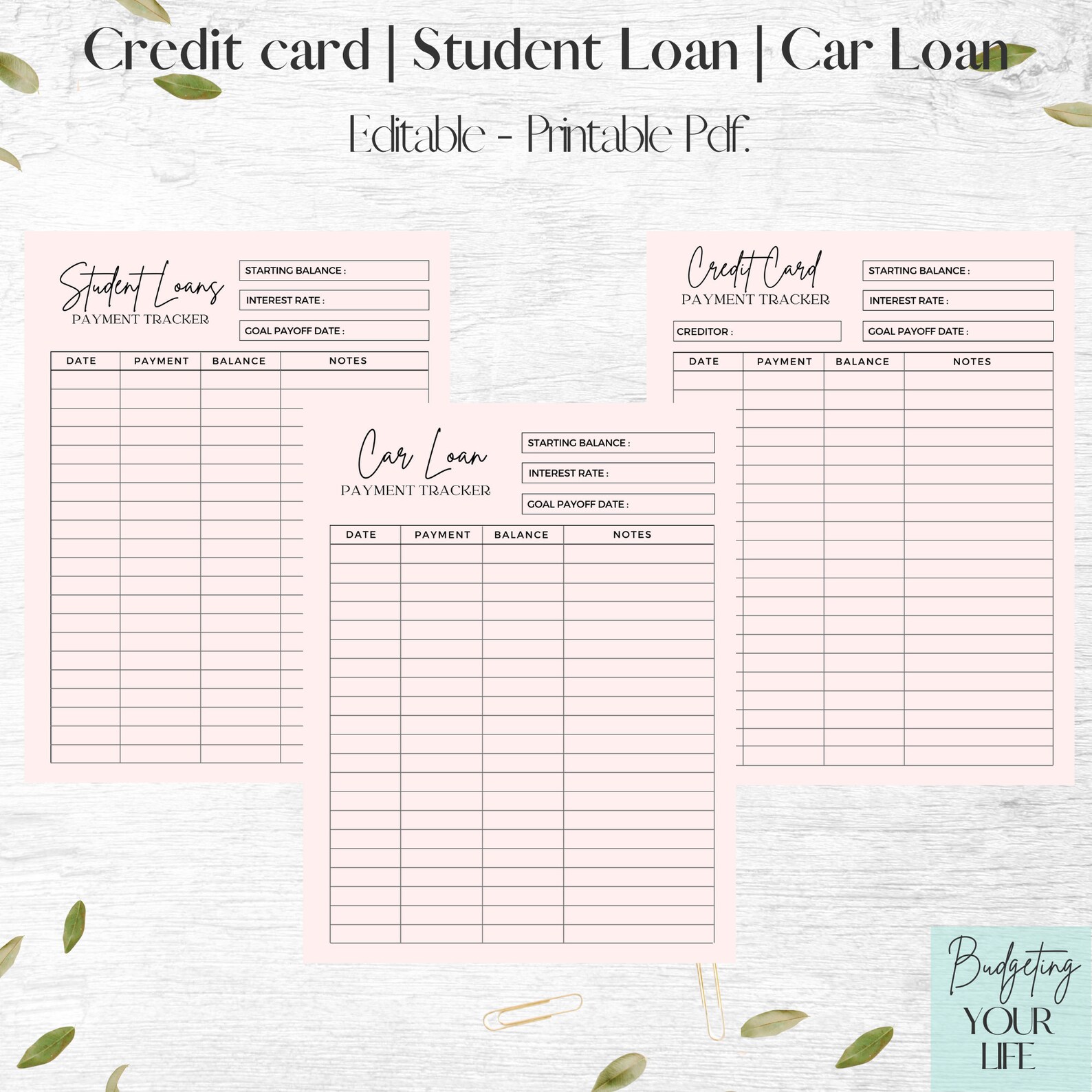 Debt Payoff Tracker, Debt Repayment Plan, Printable Debt Payoff Tracker ...