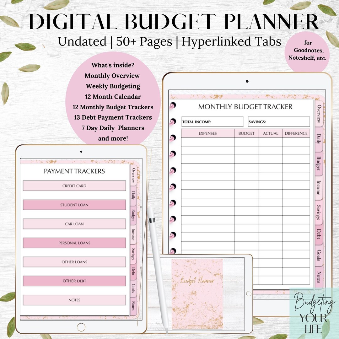 Digital Budget Planner, Digital Planner, Digital Finance Planner ...