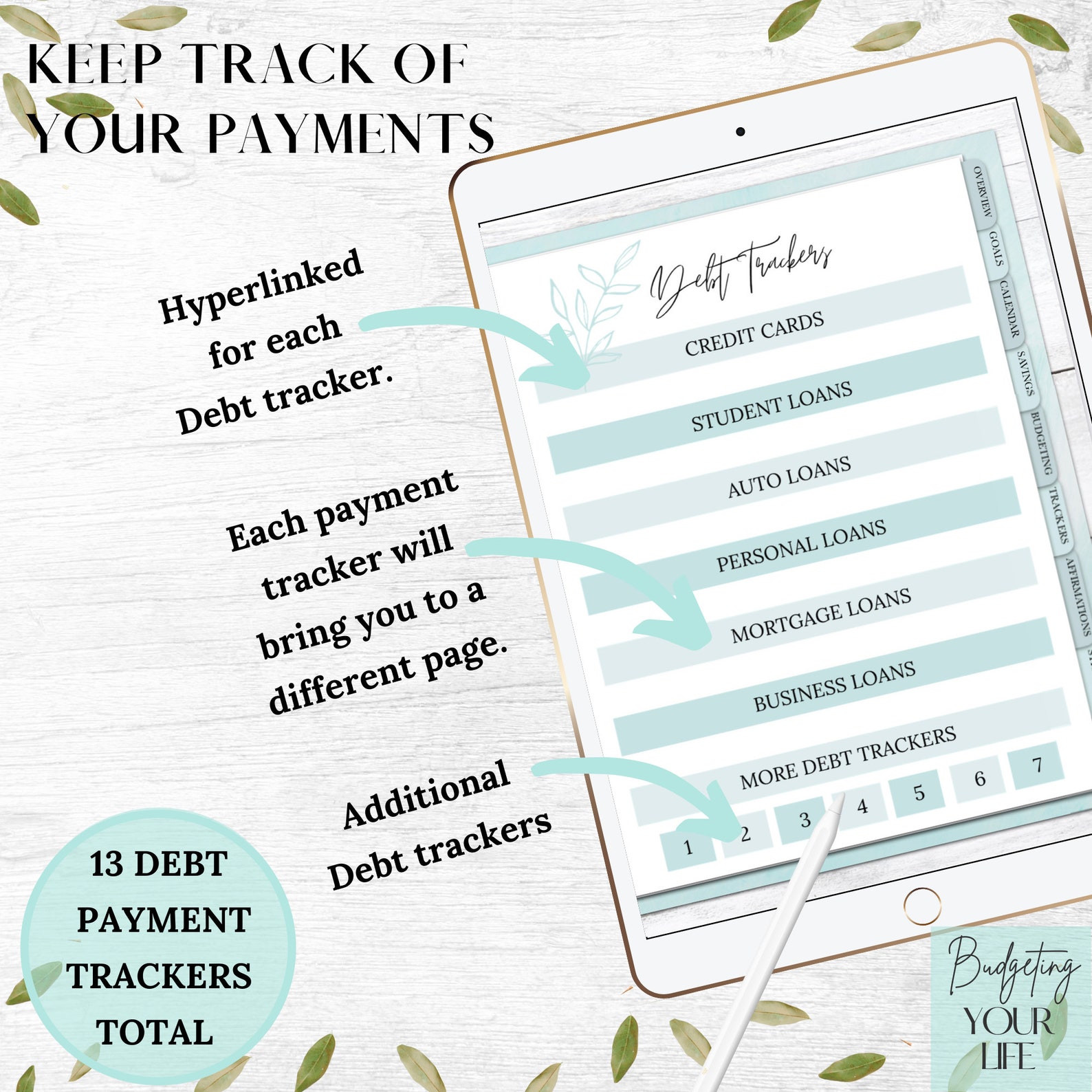 Digital Debt Free Planner, Digital Budget Planner, Digital Finance ...