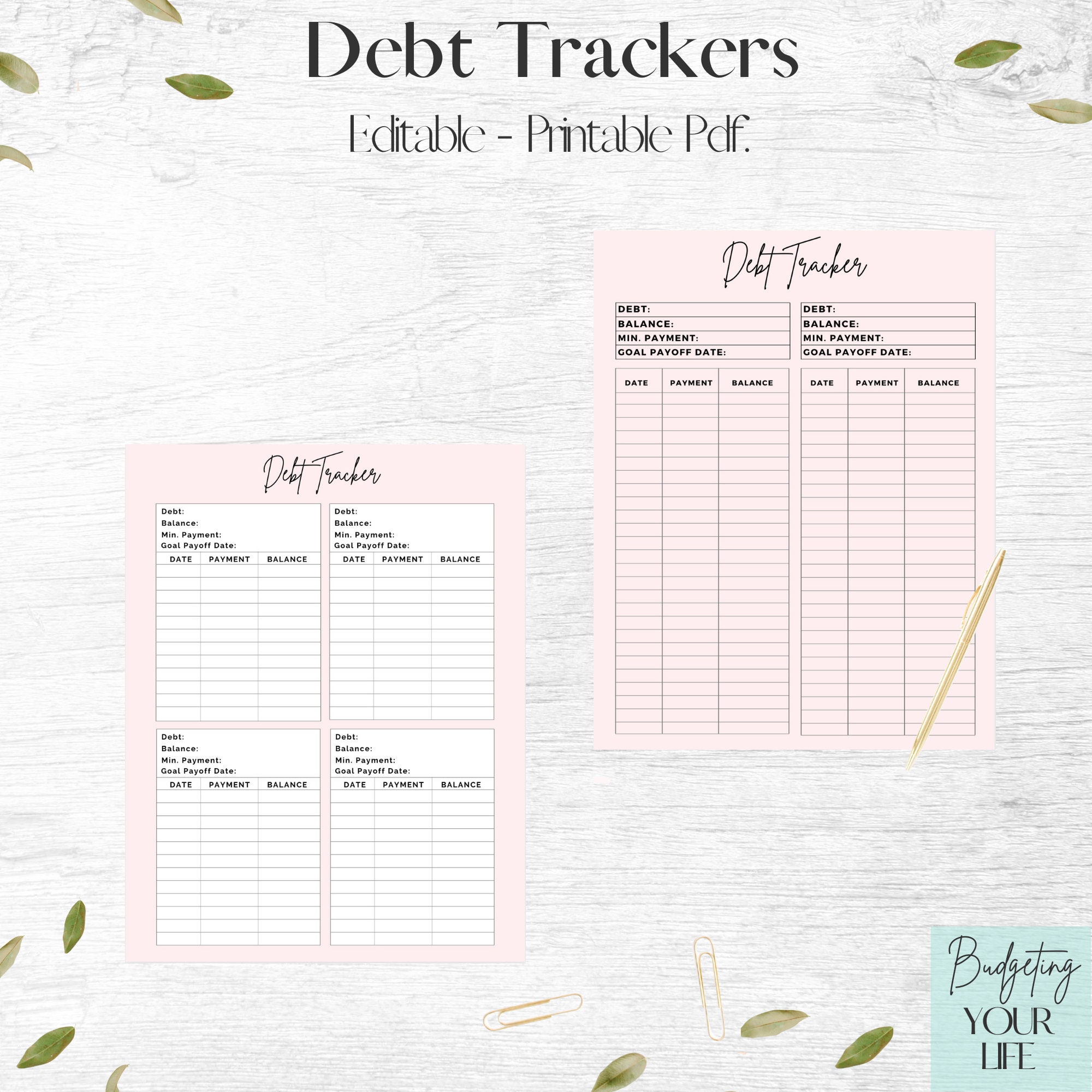 Debt Payoff Tracker, Debt Repayment Plan, Printable Debt Payoff Tracker ...
