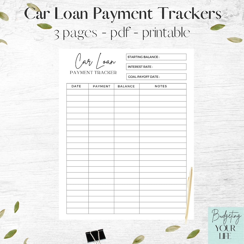 Car Loan Payoff Tracker, Debt Repayment Plan, Debt Payoff Tracker ...