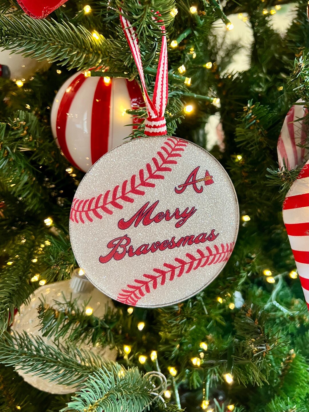 Atlanta Braves Christmas Ornament - Etsy
