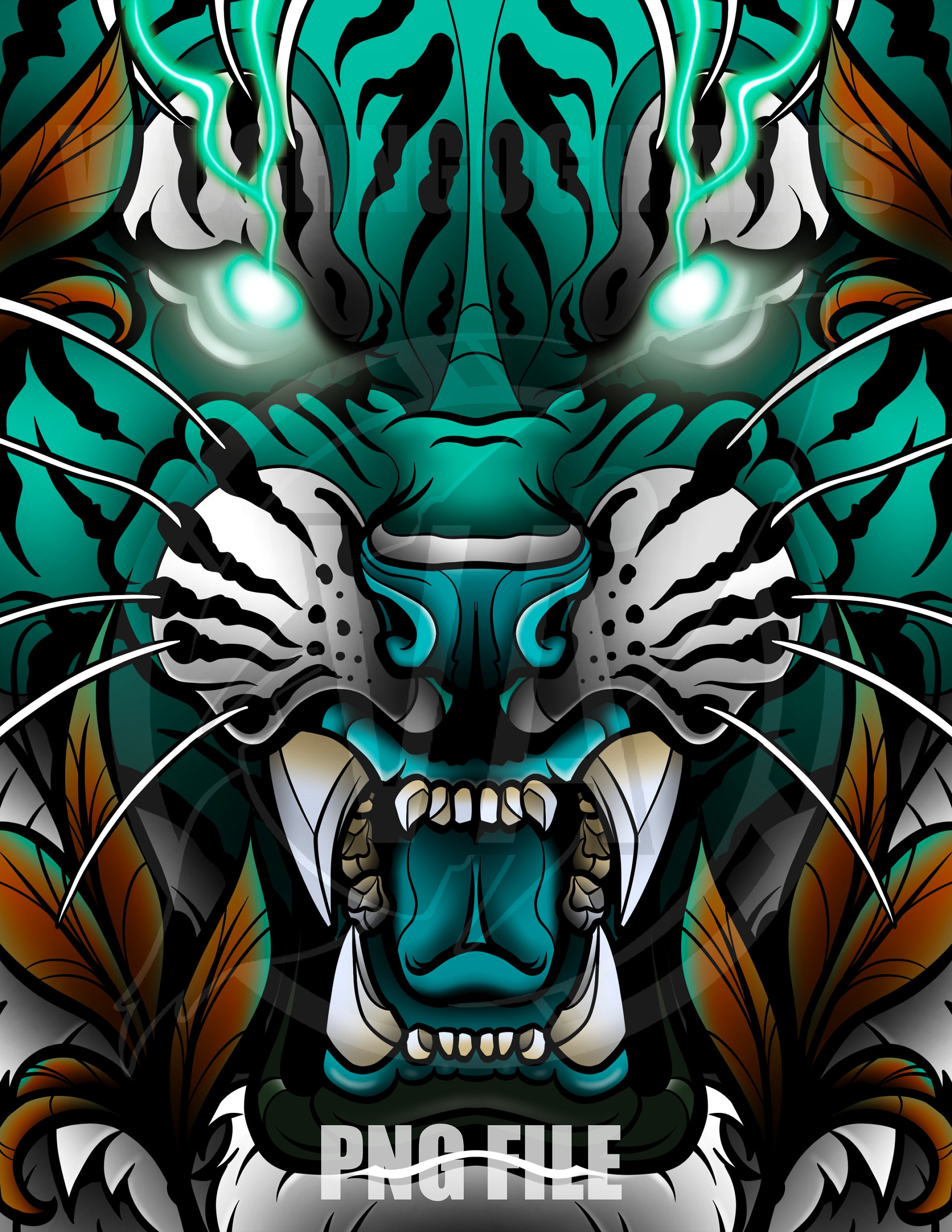 Tiger PNG Art Printable Digital Design - Etsy