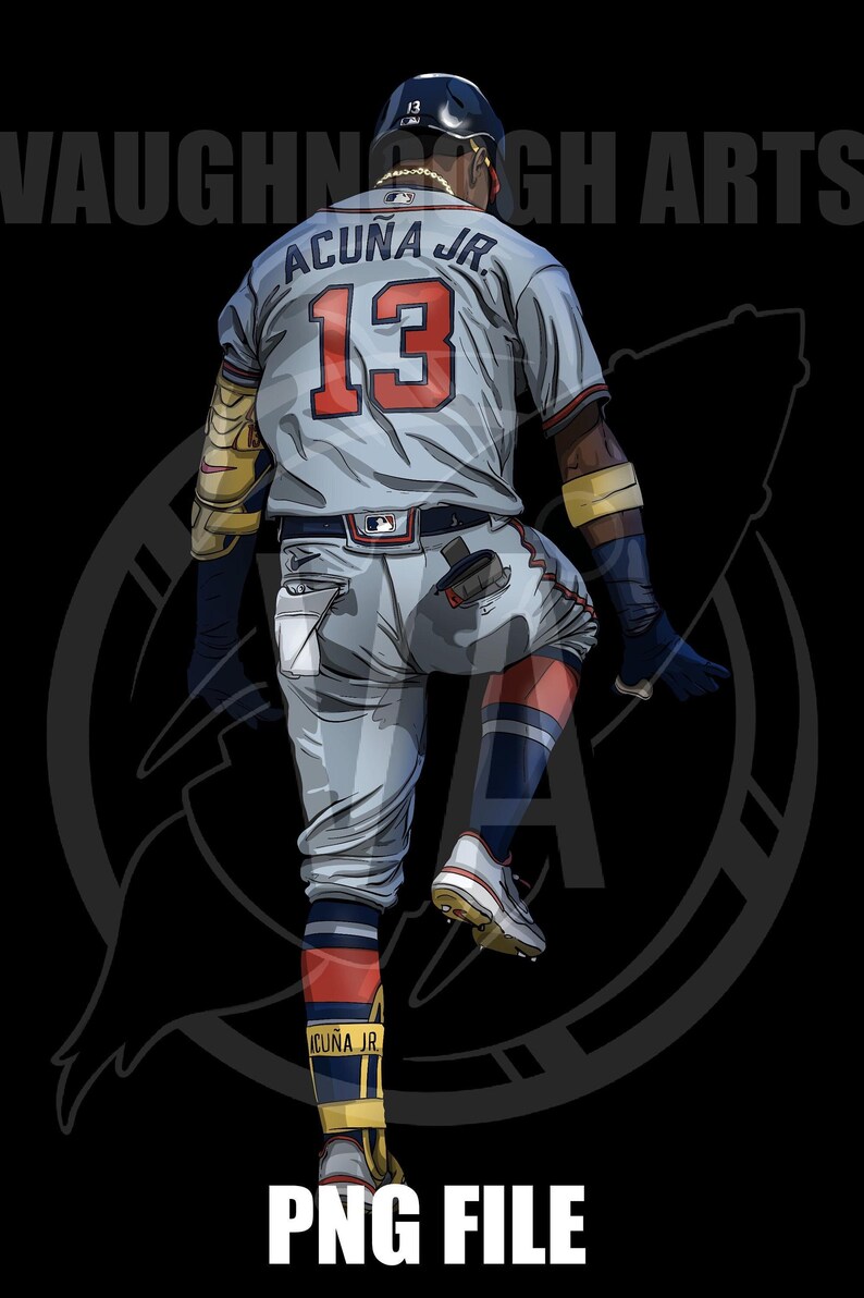 Atlanta Braves PNG Ronald Acuna Jr. Printable Digital Design - Etsy