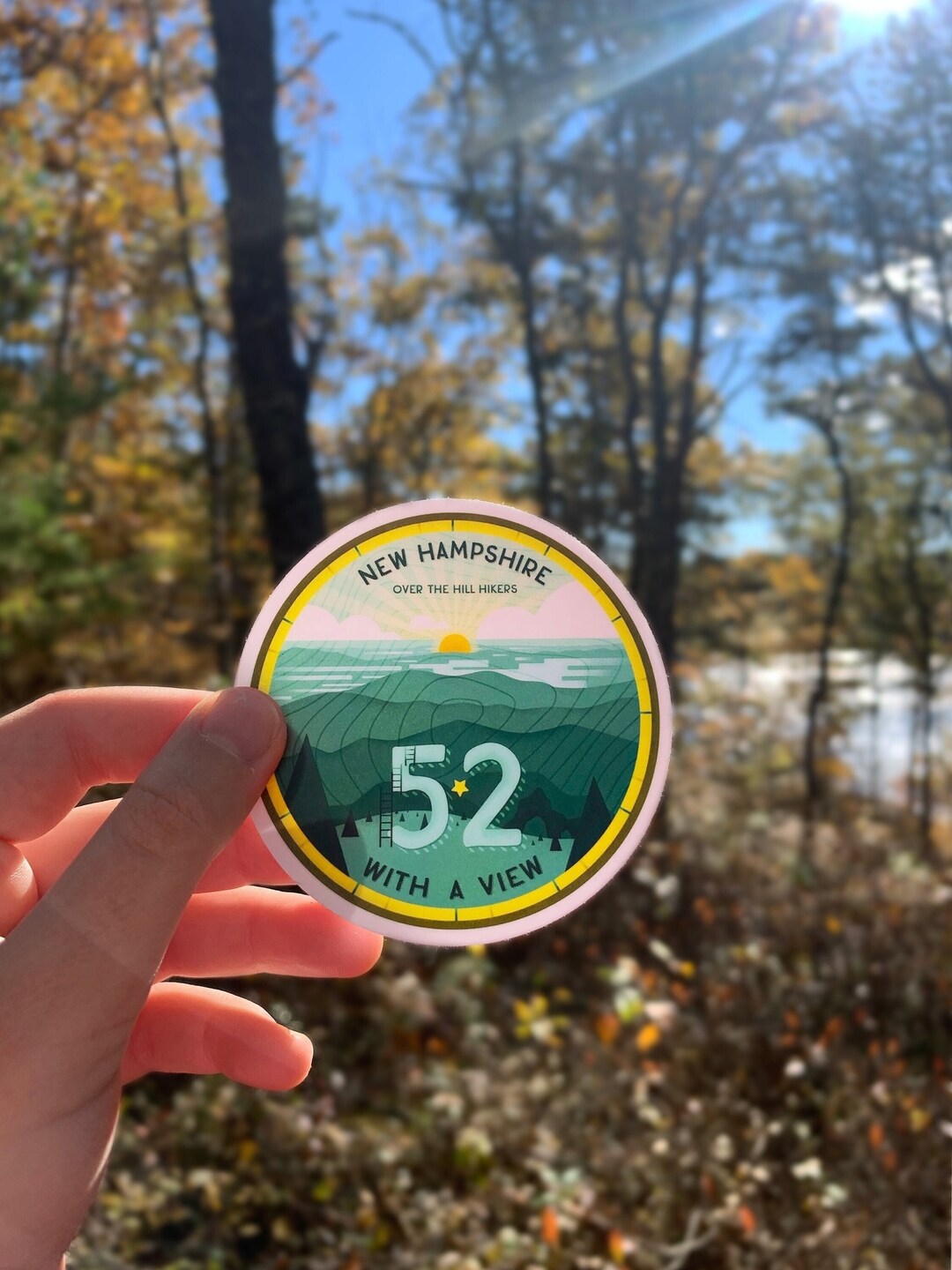 52 With A View | New Hampshire White Mountains, NH Sticker, Over the ...