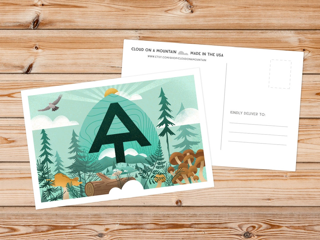 Appalachian Trail Postcard, Thru Hike Postcard - Mountain Landscape ...