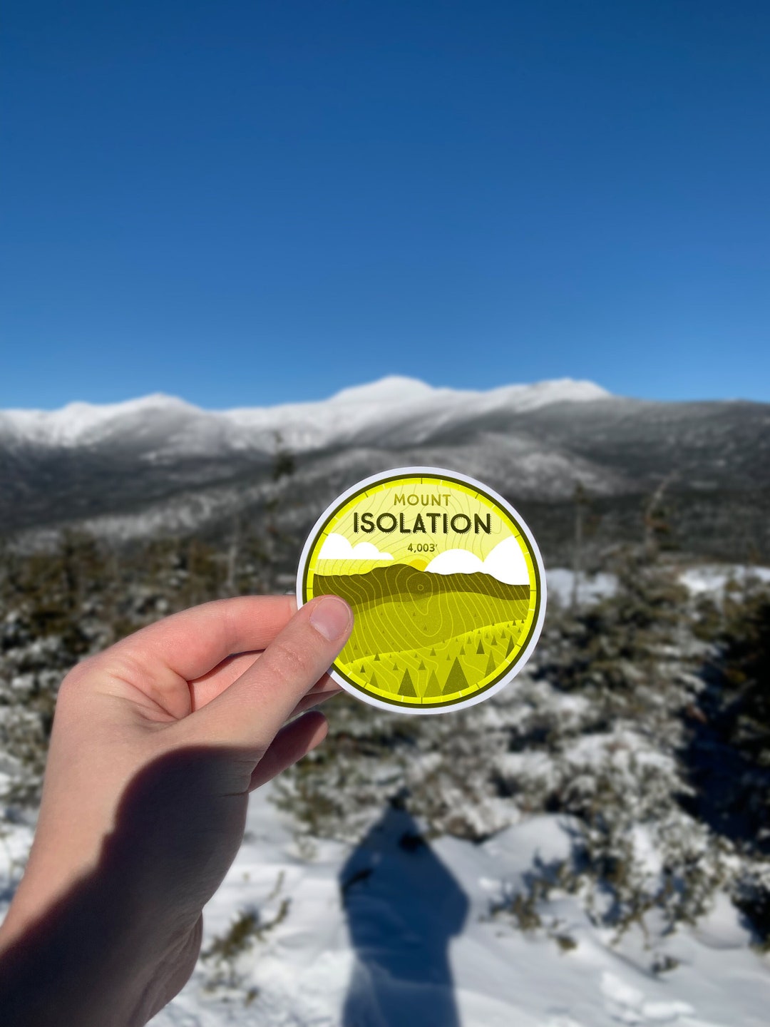 Mount Isolation Sticker: NH White Mountains, Waterproof Vinyl Decal - Etsy