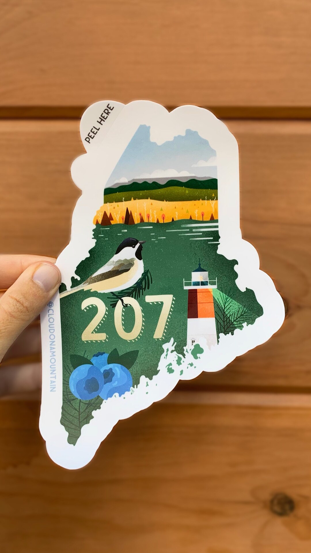 Maine State Sticker 207 Maine Pride Vinyl Sticker - Etsy