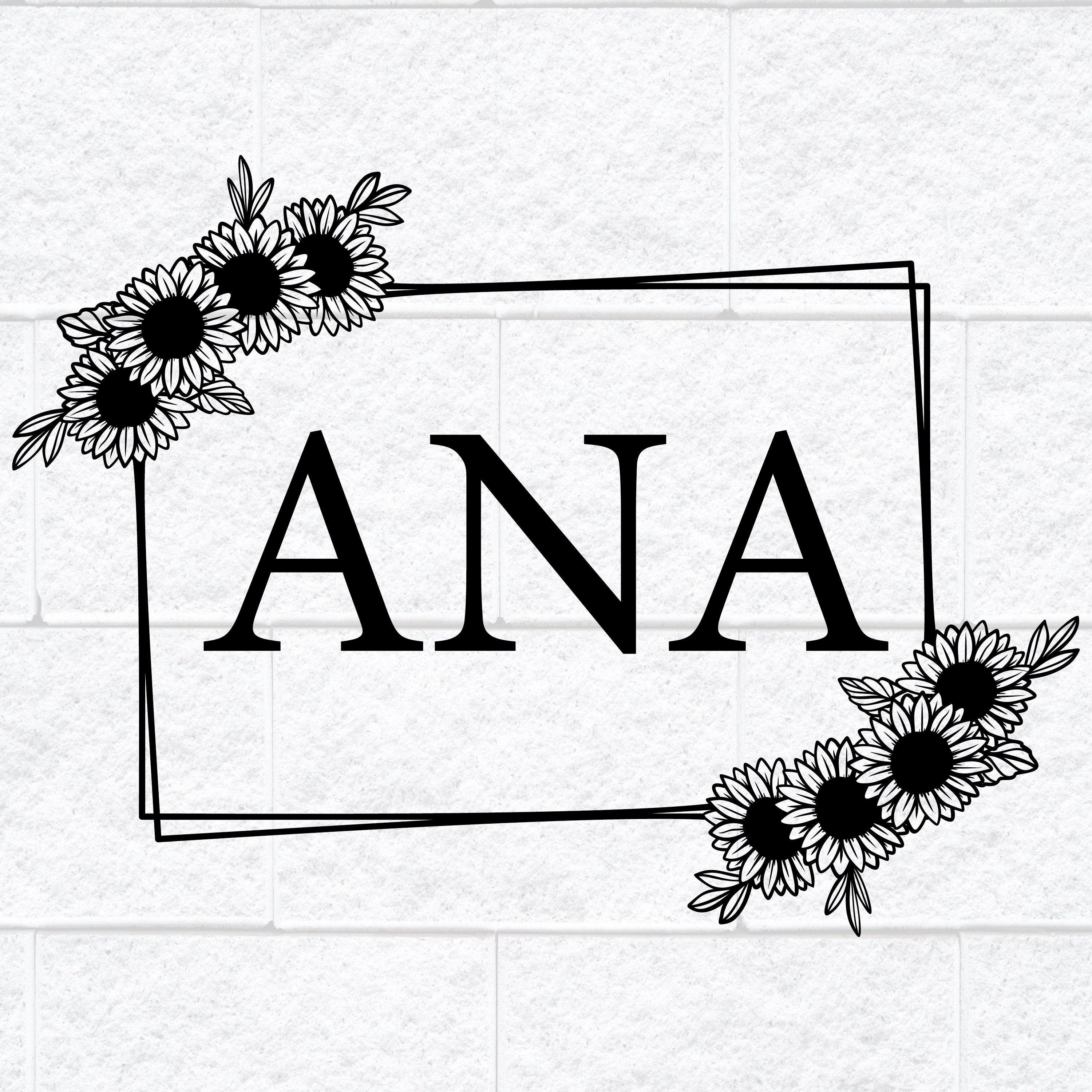 Floral Rectangle Frame Svg Flower Border Svg Floral Border | Etsy