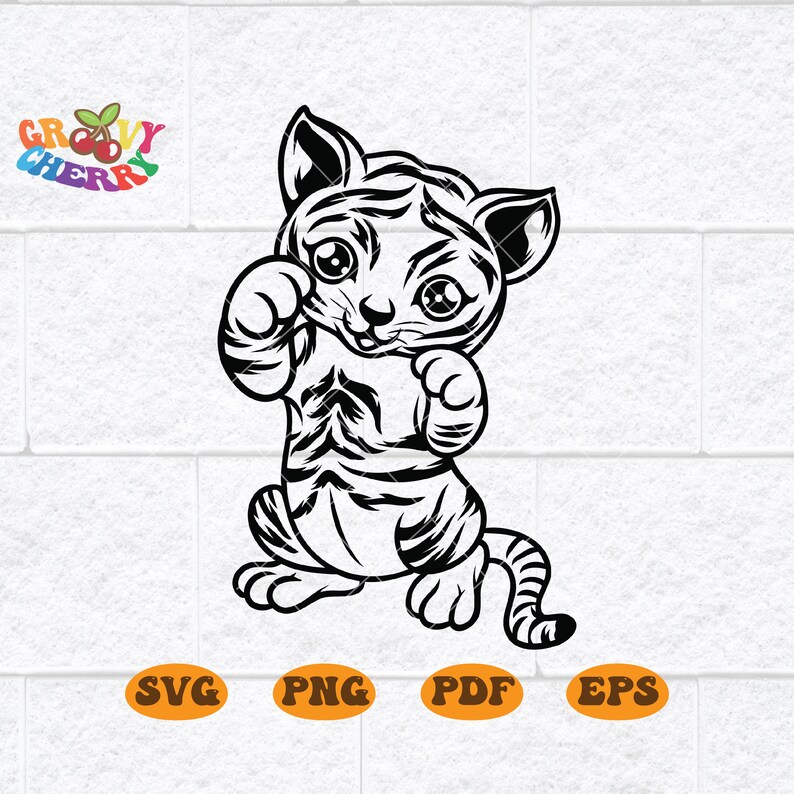 Cute Baby Tiger Svg Files Cute Tiger Svg Wild Animal Svg | Etsy