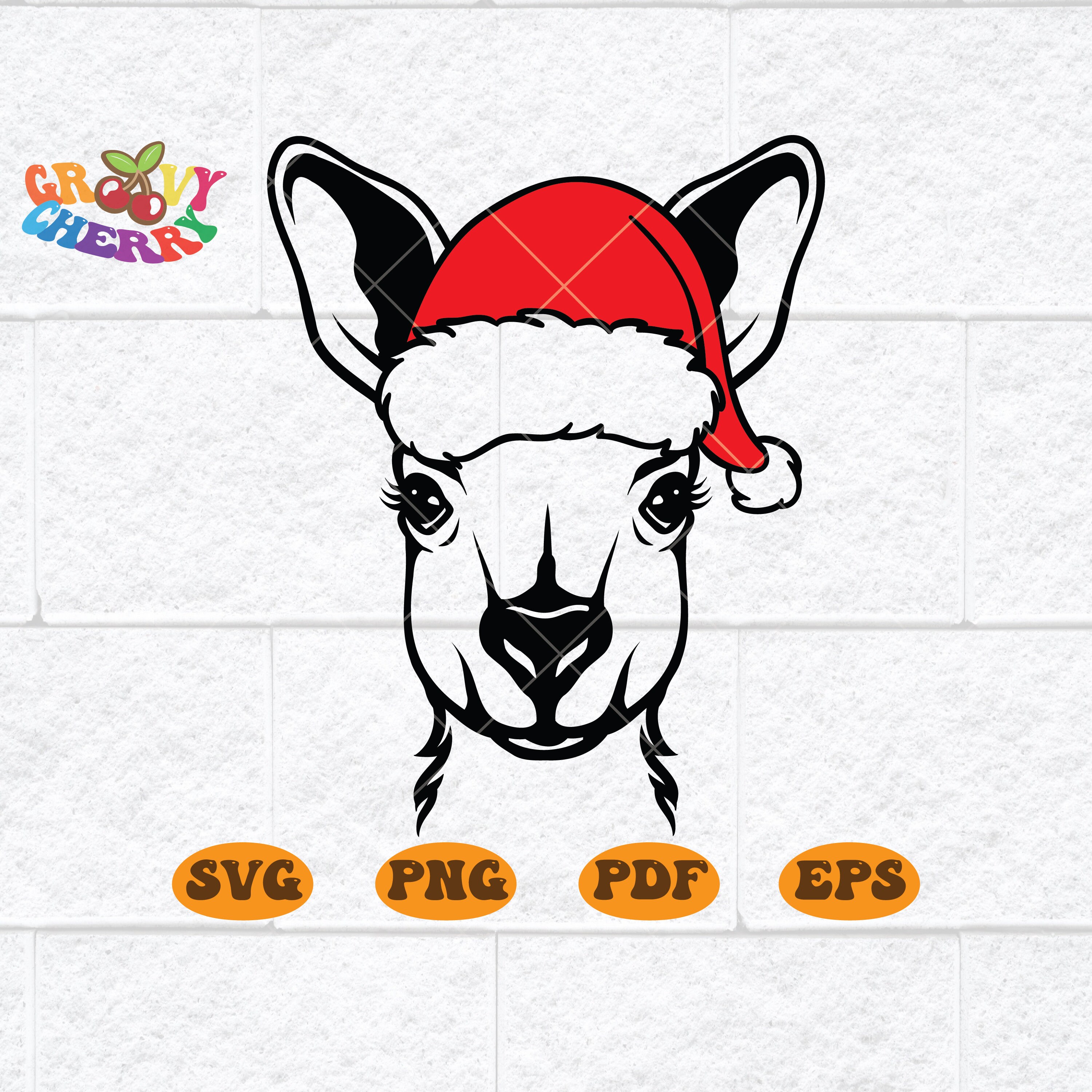 Kangaroo Santa Hat SVG Baby Kangaroo Svg Animal Face Svg | Etsy