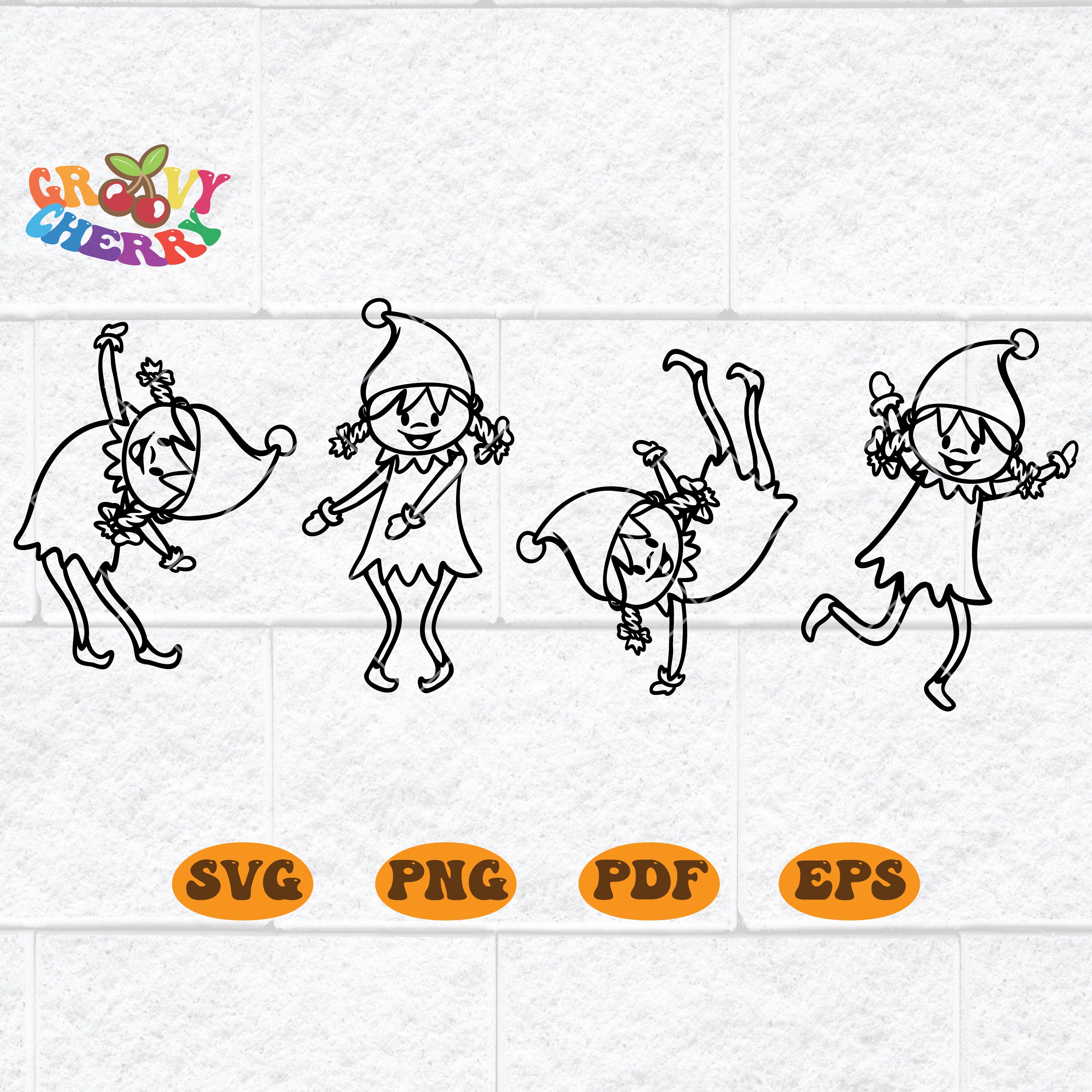 Dancing Elf Girl Svg, Elf Socks Svg, Elf Ears Svg, Elf SVG, Gnome Svg ...