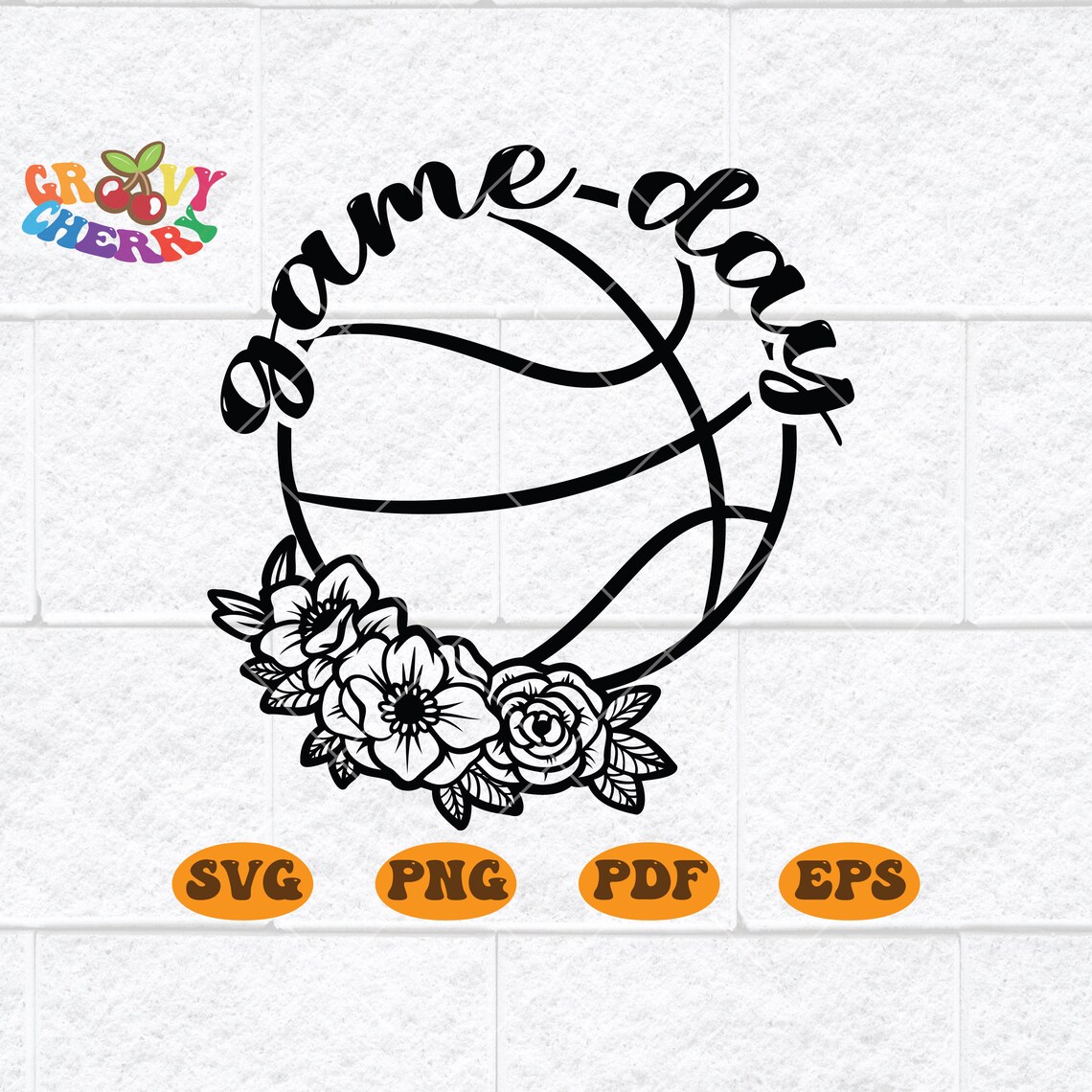 Game Day SVG File Floral Basketball Svg Basketball Team Svg | Etsy