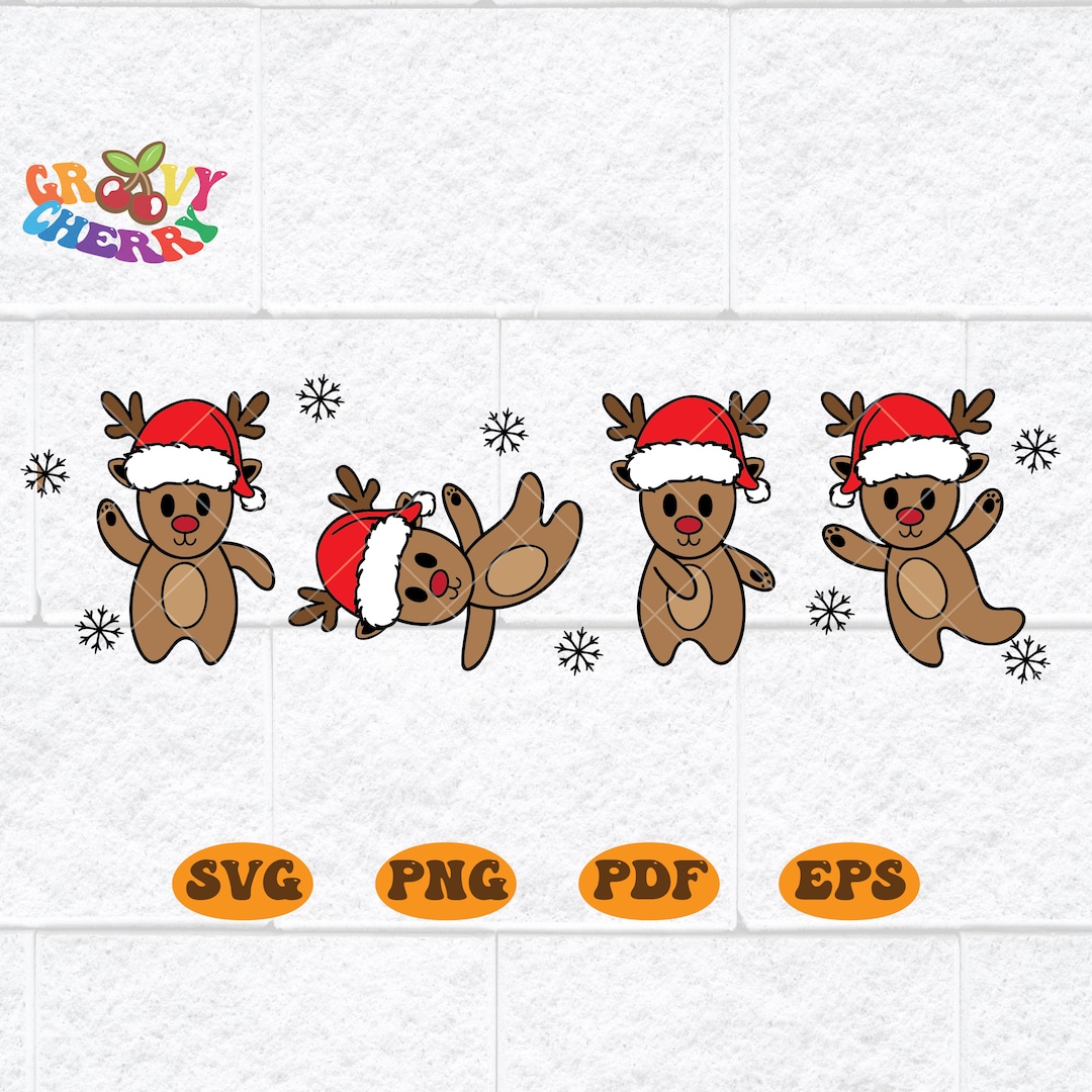 Renne dansant SVG, renne de Noël svg, visage de renne Noël svg, chemise ...