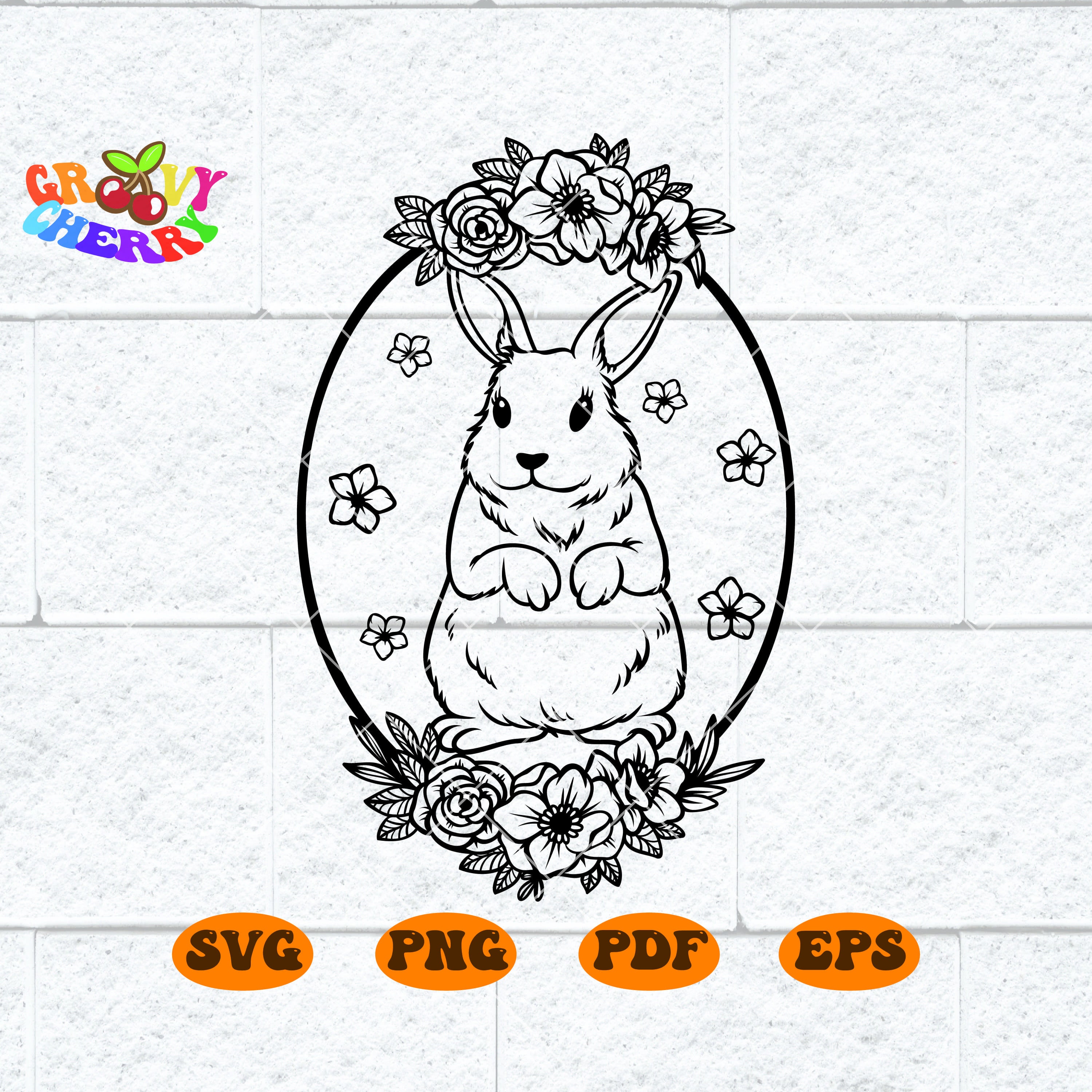 Rabbit SVG File Bunny Svg Rabbit Cut File Easter Svg | Etsy