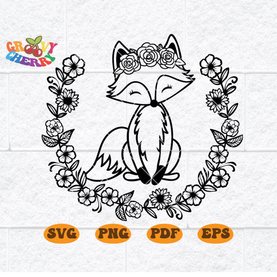 Cute Fox Svg, Baby Fox Svg, Fox Clip Art, Cute Fox Vector, Cute Fox Cut ...