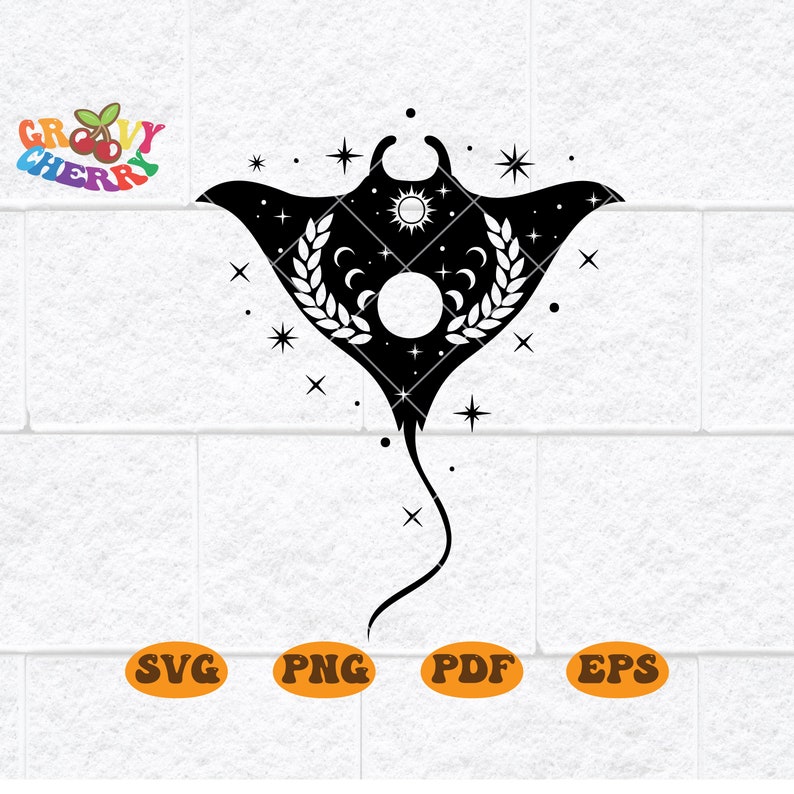 Celestial Manta Ray SVG Stingray SVG Scuba Diving SVG - Etsy