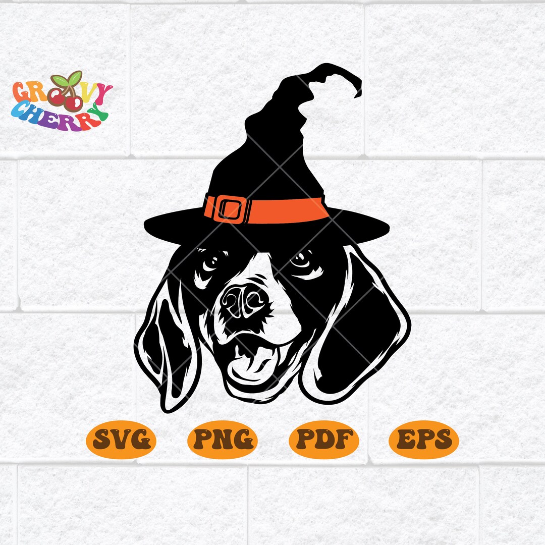 Beagle With Witch Hat Svg, Beagle Svg File, Beagle Mom Svg, Dog Cut ...