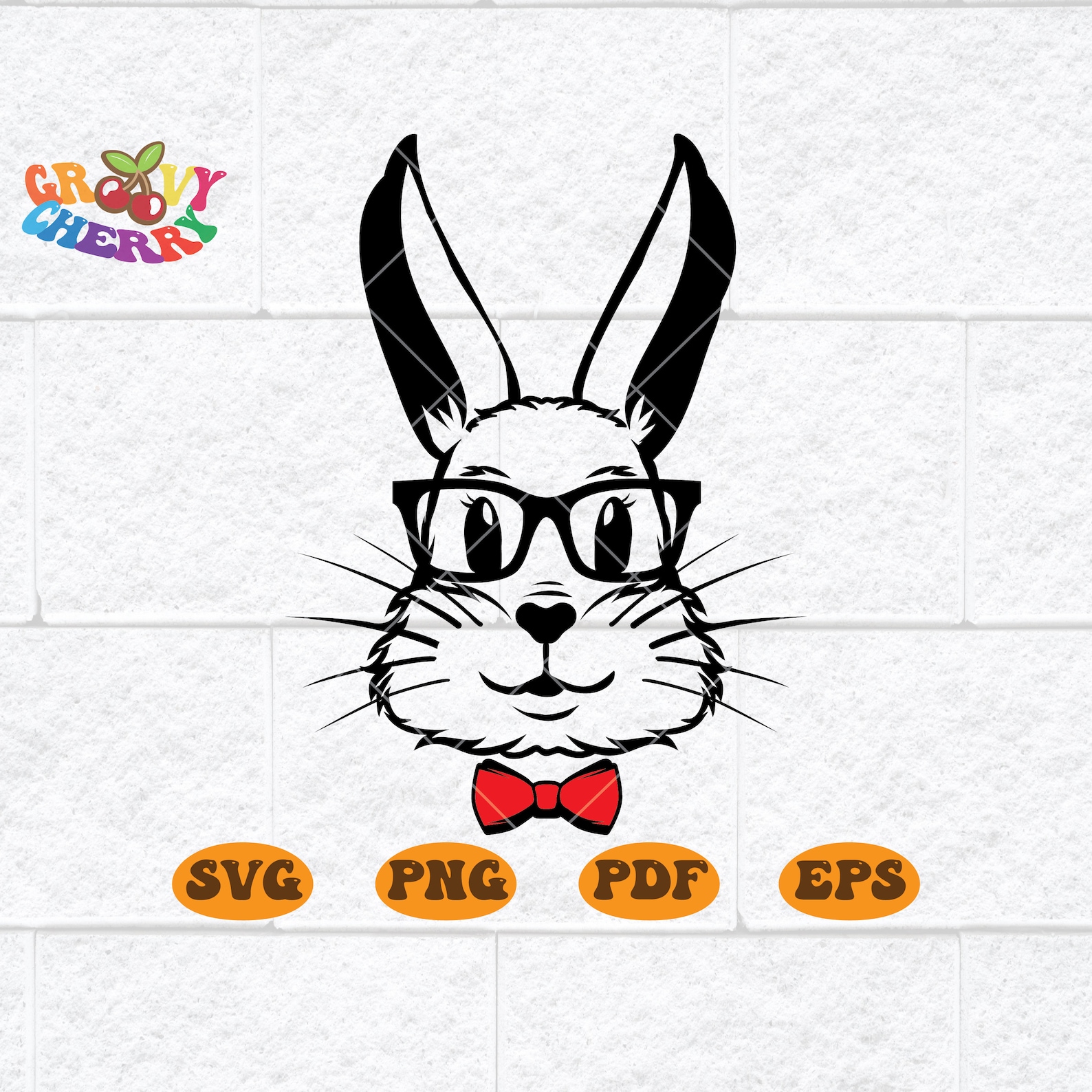 Bunny With Glasses SVG Rabbit Cut File Easter Svg Easter - Etsy