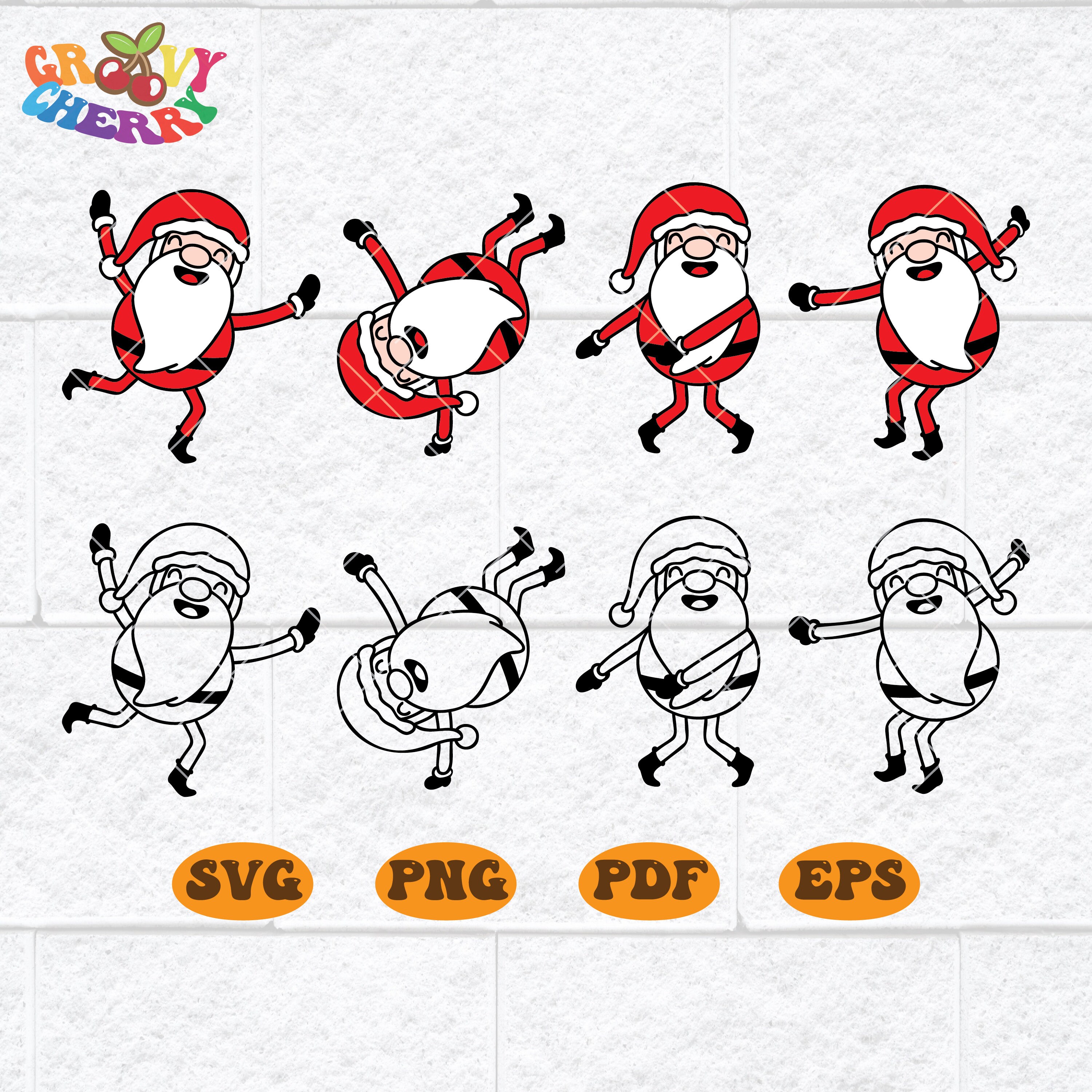 Dancing Santa Svg Father Christmas Svg Santa Claus Face Svg | Etsy